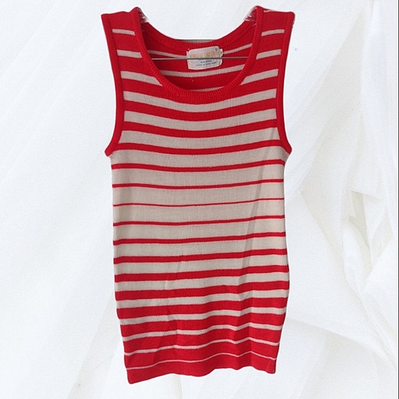 Koret | Tops | Koret Of California Tank Top Womens Medium Red White ...